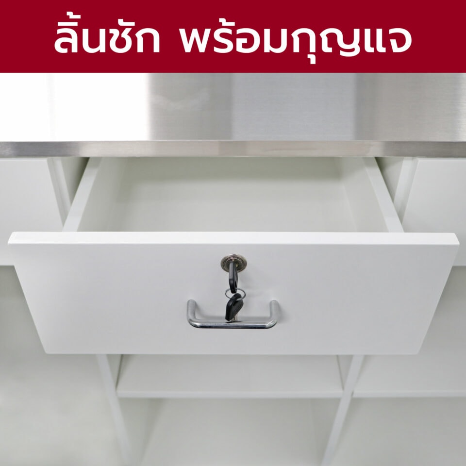 เคาน์เตอร์ตัวแอล ท็อปสแตนเลส รุ่น CC-006 | TOOB Counter