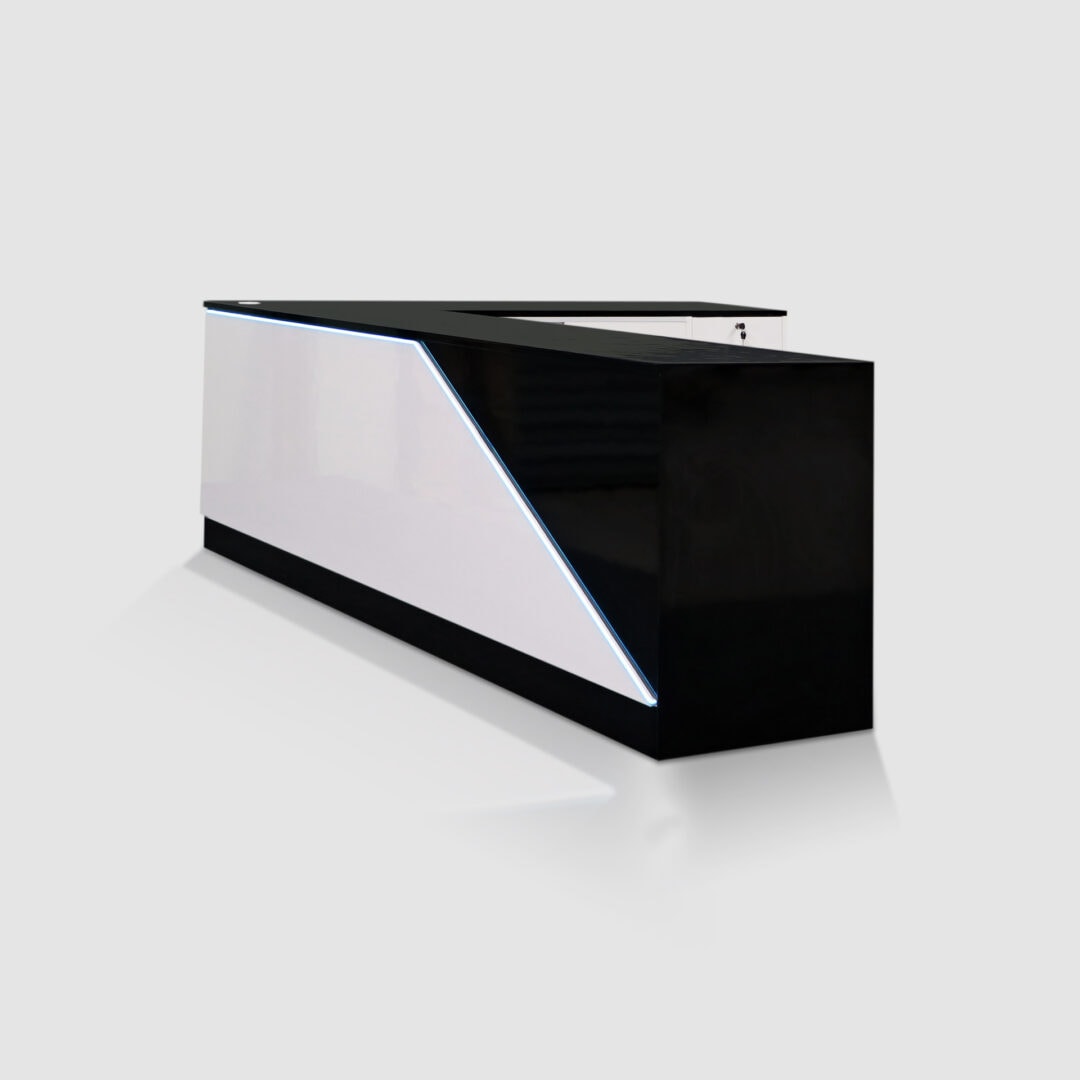 เคาน์เตอร์ต้อนรับสวยๆ ตัวแอล มีไฟ LED รุ่น CR-008 | TOOB