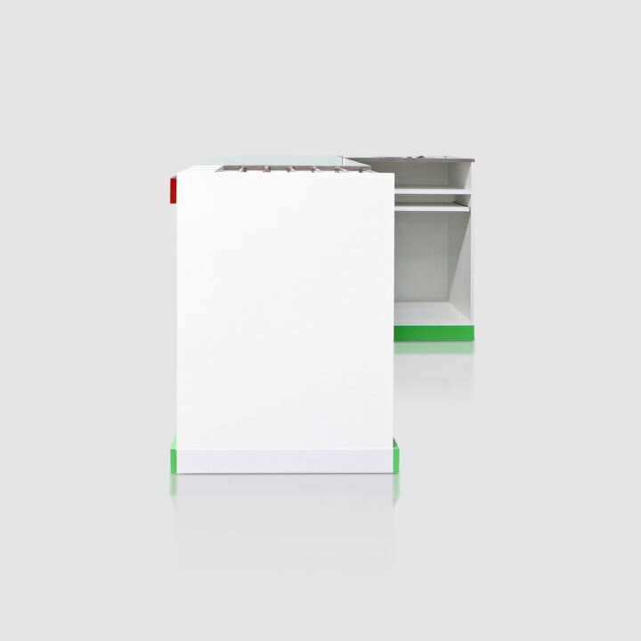 เคาน์เตอร์แคชเชียร์ มีราวใส่ถุงสแตนเลส รุ่น CC-034 | TOOB